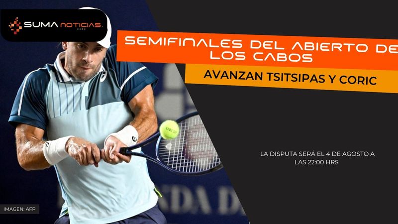 SUMA Noticias - Tsitsipas y Coric avanzan a semifinales del Abierto de Los Cabos